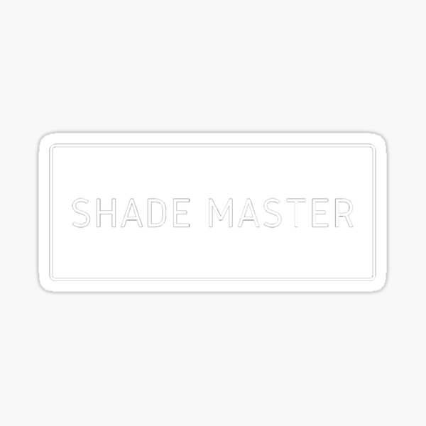 "Shade Master Wordman Design" Sticker for Sale by JohnERoessler | Redbubble