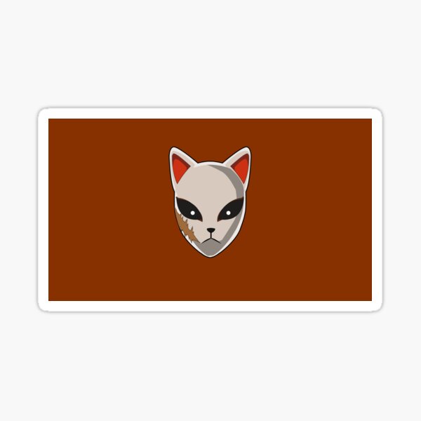 "Sabito Demon Slayer Mask - Shell wallpaper" Sticker by Philqui | Redbubble