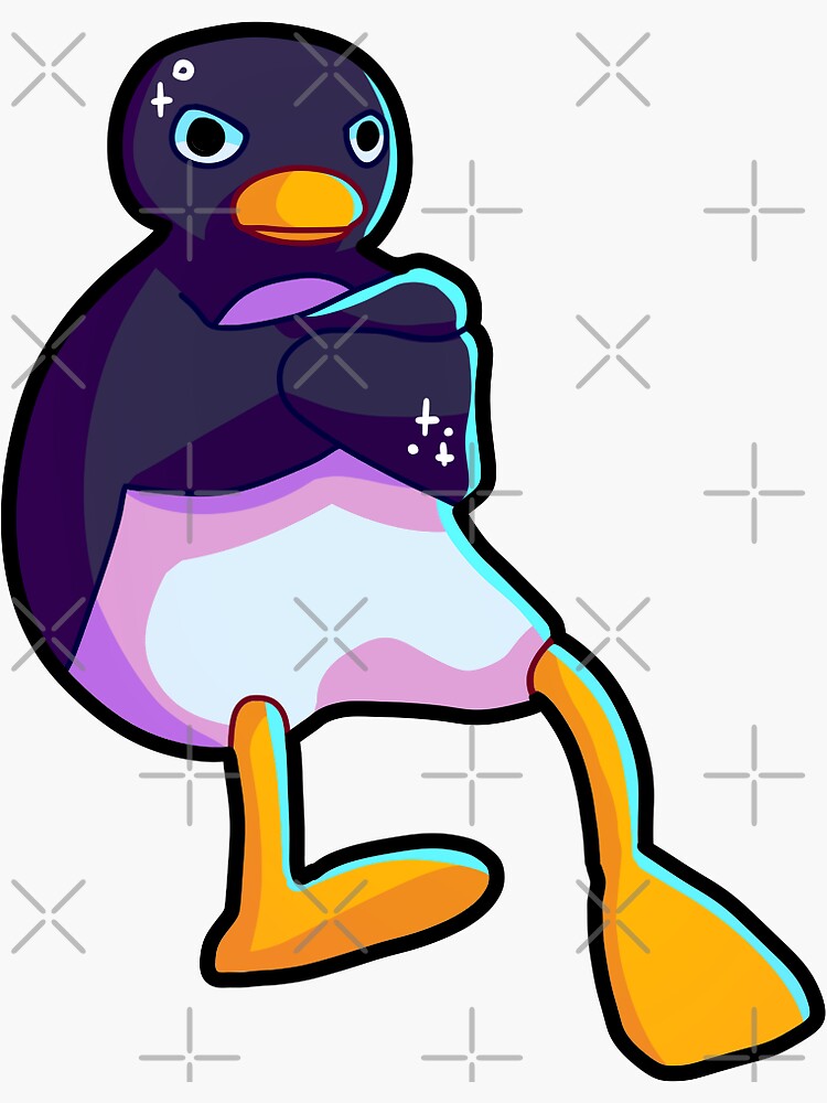 "Angry pingu #4" Sticker for Sale by lordkndy | Redbubble
