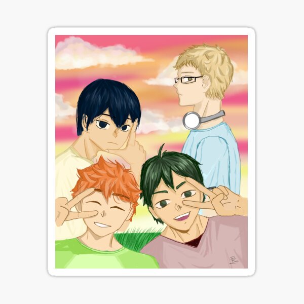 "Karasuno First years, Haikyuu" Sticker for Sale by Prachis-Corner ...