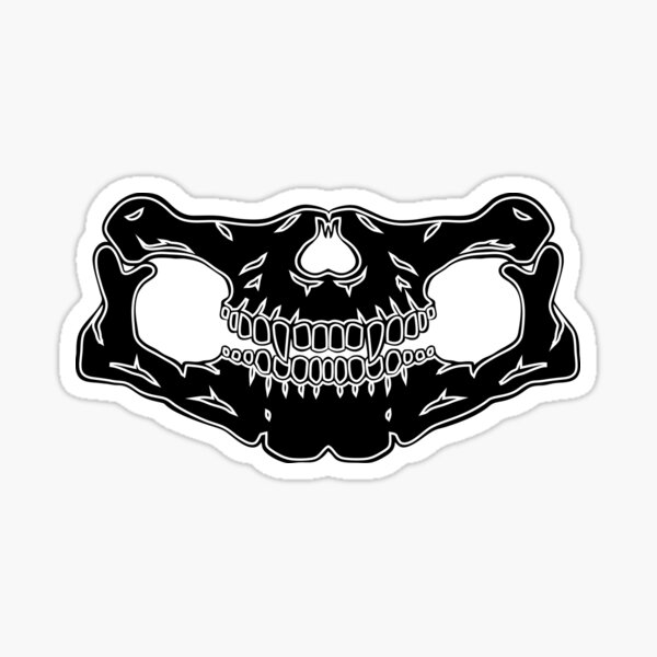 "Black Skull Face Mask" Sticker for Sale by aliberalino | Redbubble