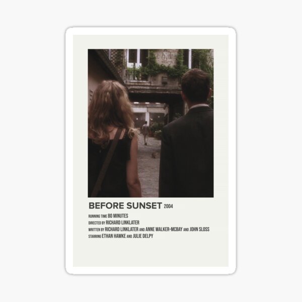 "before sunset (2004)" Sticker for Sale by lucyet | Redbubble