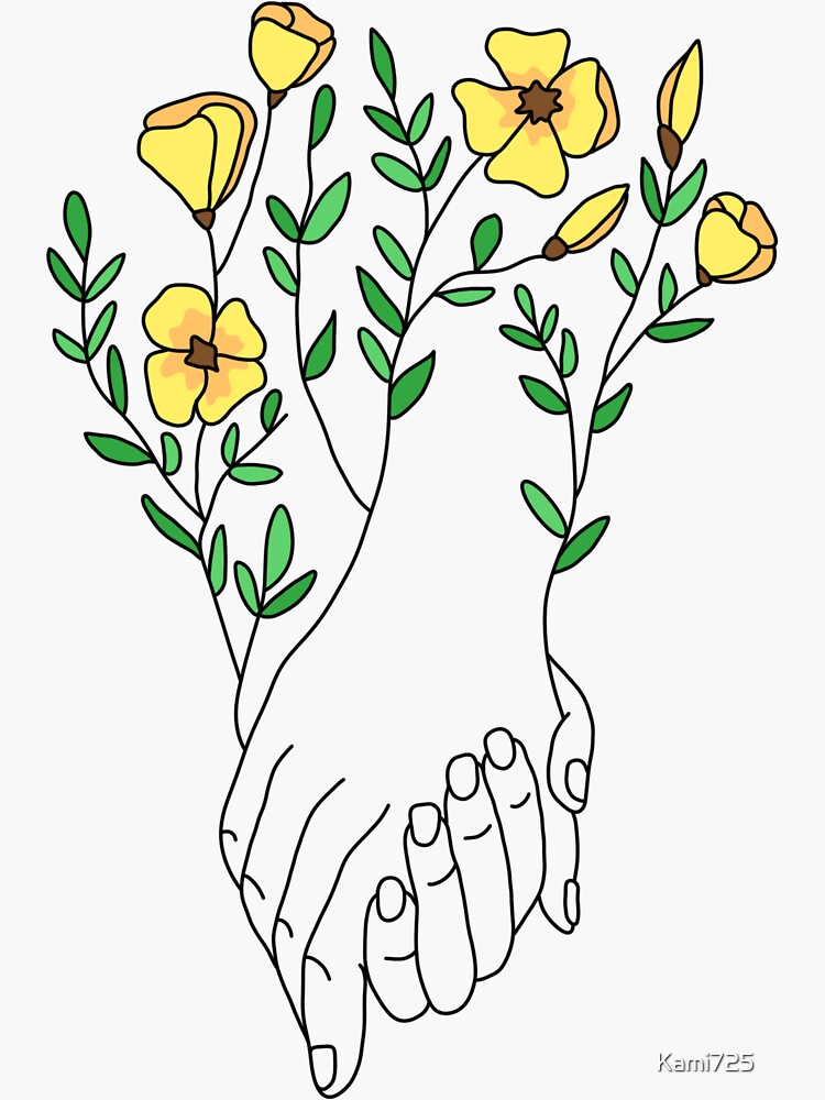 "A Helping Hand" Sticker for Sale by Kami725 | Redbubble