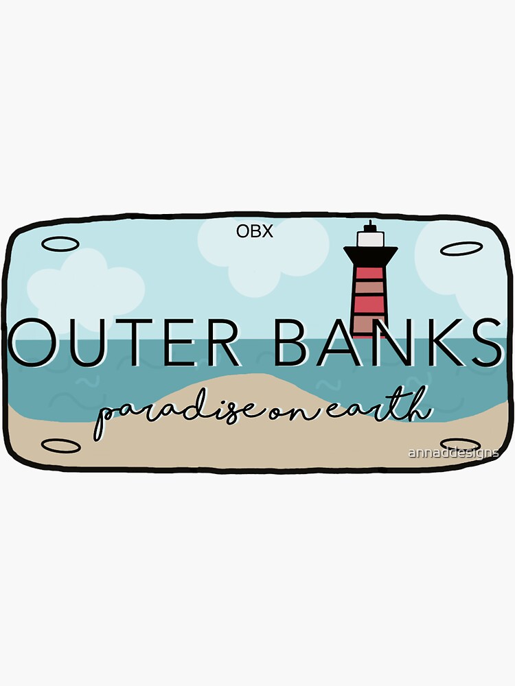 "OBX Sticker" Sticker for Sale by annaddesigns | Redbubble