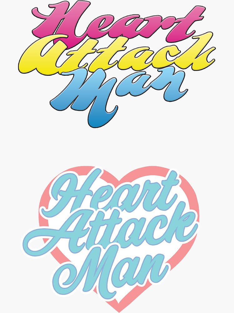 "Heart Attack Man Logos" Sticker for Sale by erikanissen | Redbubble