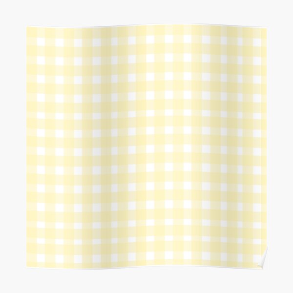 "Aesthetic Pastel Yellow Gingham" Poster for Sale by STAR10008 | Redbubble