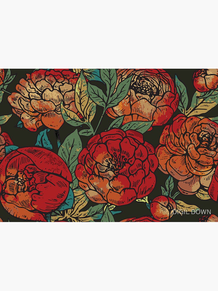 " Roses mask: blush-toned rustic flowers" Sticker for Sale by BEN1682 ...