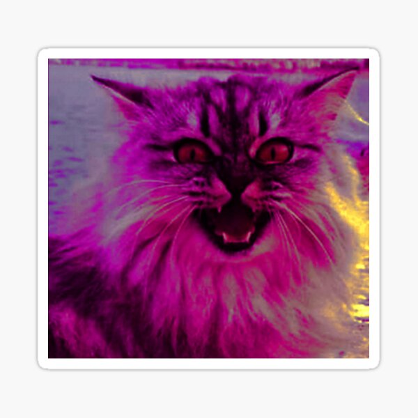 "Angry Siberian Cat face mask" Sticker by VasKal | Redbubble