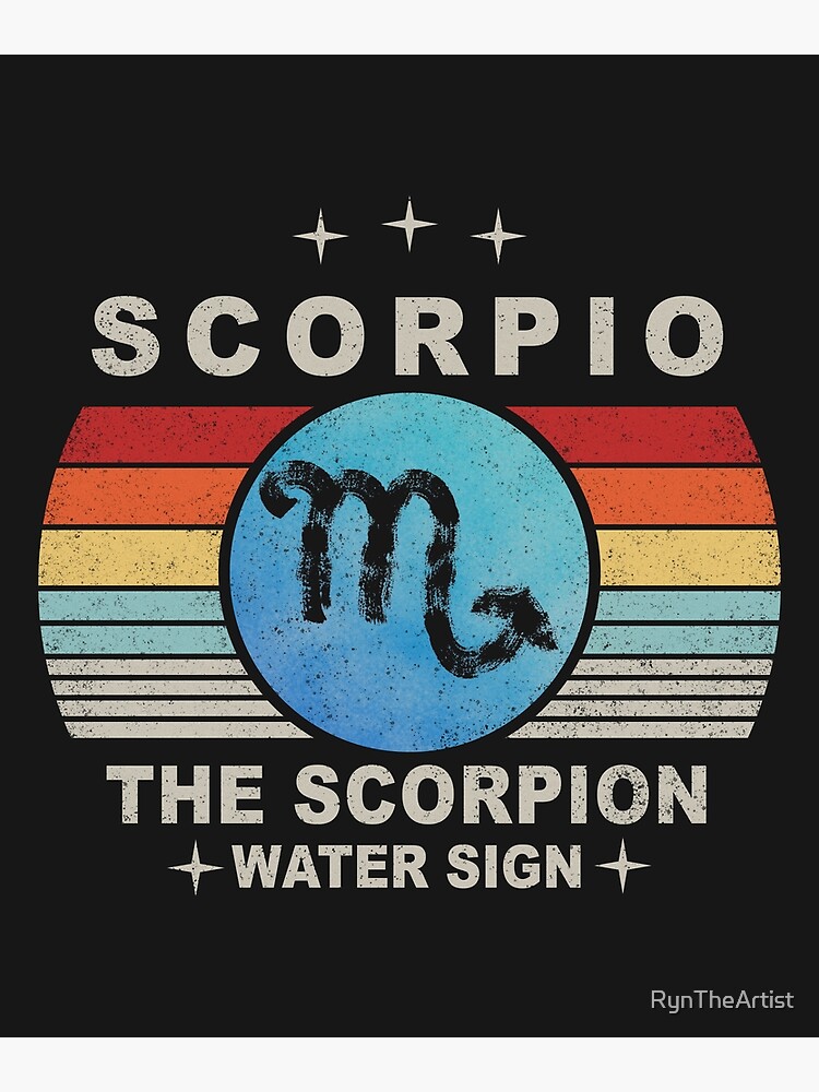 "Scorpio Water Sign Astrology Zodiac Retro Vintage Element" Poster for ...