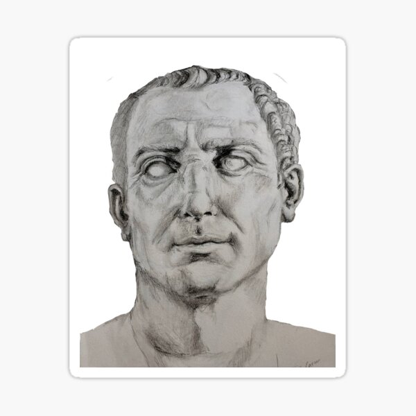 "Julius Caesar Sketch on transparent background" Sticker for Sale by ...