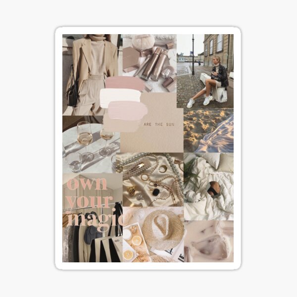 "Fashion Aesthetic Collage" Sticker for Sale by lexaleighdesign | Redbubble