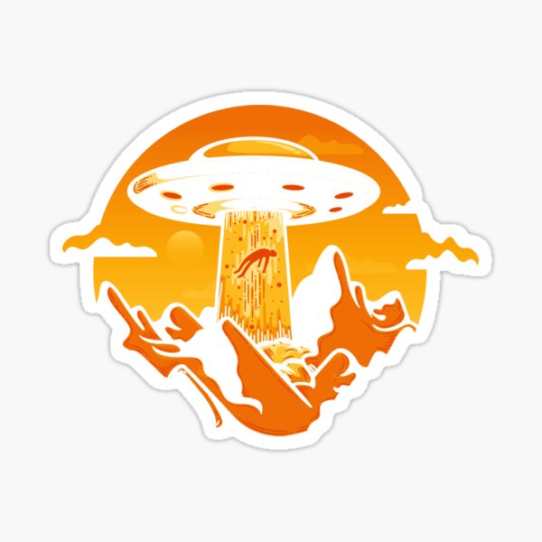 "Alien Abduction Design" Sticker by Captainmairah | Redbubble