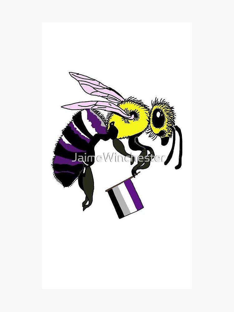 "Asexual Pride Bee" Sticker for Sale by JaimeWinchester | Redbubble