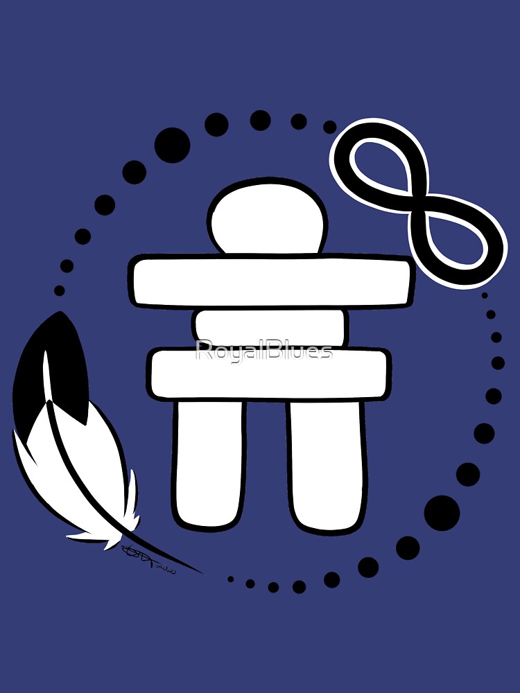 "Indigenous unity (Inuit/First Nations/Metis) Blue" T-shirt by ...