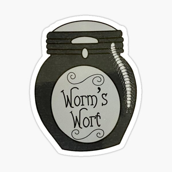 "Worms wort" Sticker for Sale by joliebearcan | Redbubble