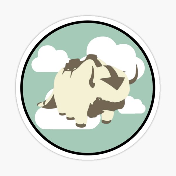 "Flying Appa (ATLA)" Sticker for Sale by lunarcactus | Redbubble