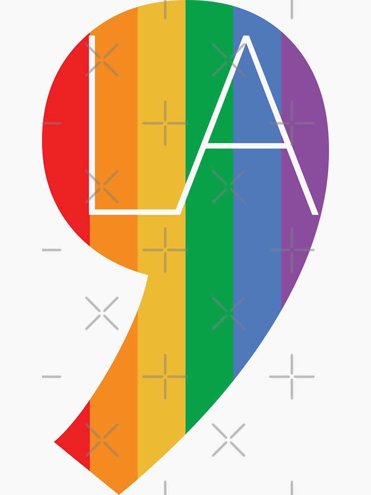 "Comma La LGBT Pride Flag - Kamala Harris Gay Pride" Sticker for Sale ...