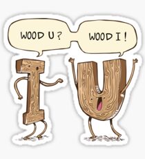 Wood Pun Stickers | Redbubble