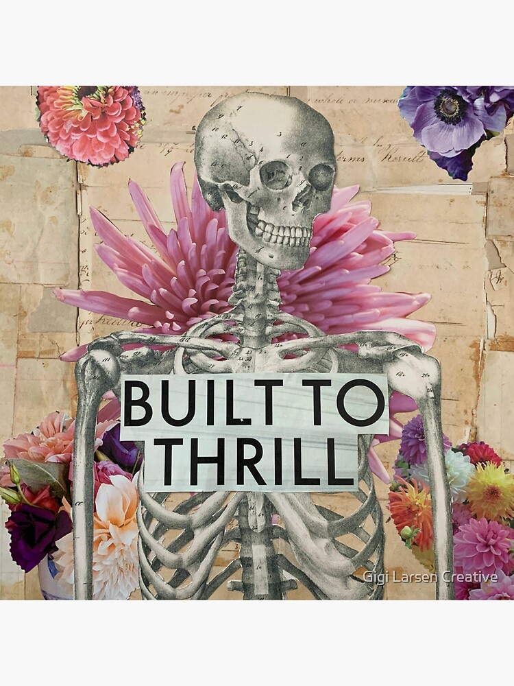 "Thrilling Skeleton Collage" Sticker by gigilcreative | Redbubble