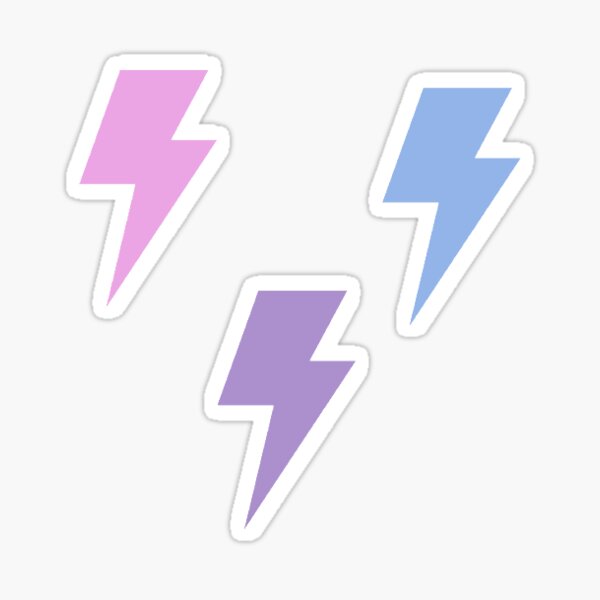 "Pastel lightning bolt sticker pack" Sticker for Sale by oliviabpower ...