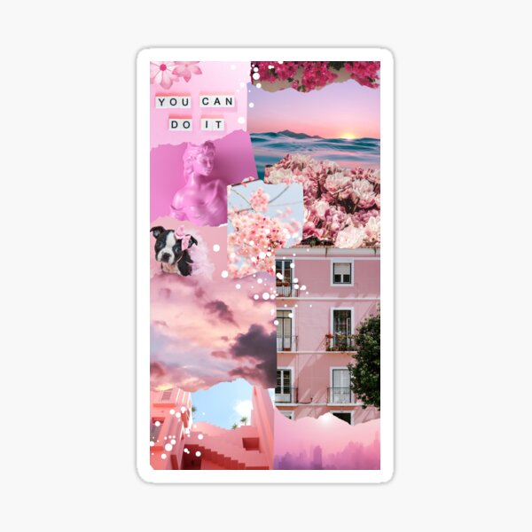 "Pink Aesthetic Collage " Sticker for Sale by GraceNatali99 | Redbubble