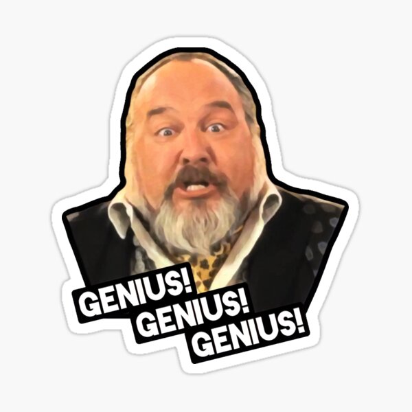 "Mr. Deeds Genius Genius Genius" Sticker for Sale by Cuttintees | Redbubble