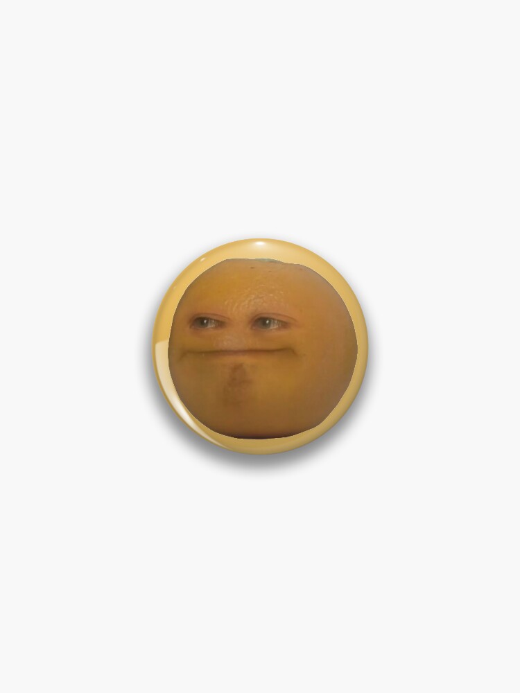 "Annoying Orange Straight Face" Pin for Sale by Catpuss | Redbubble