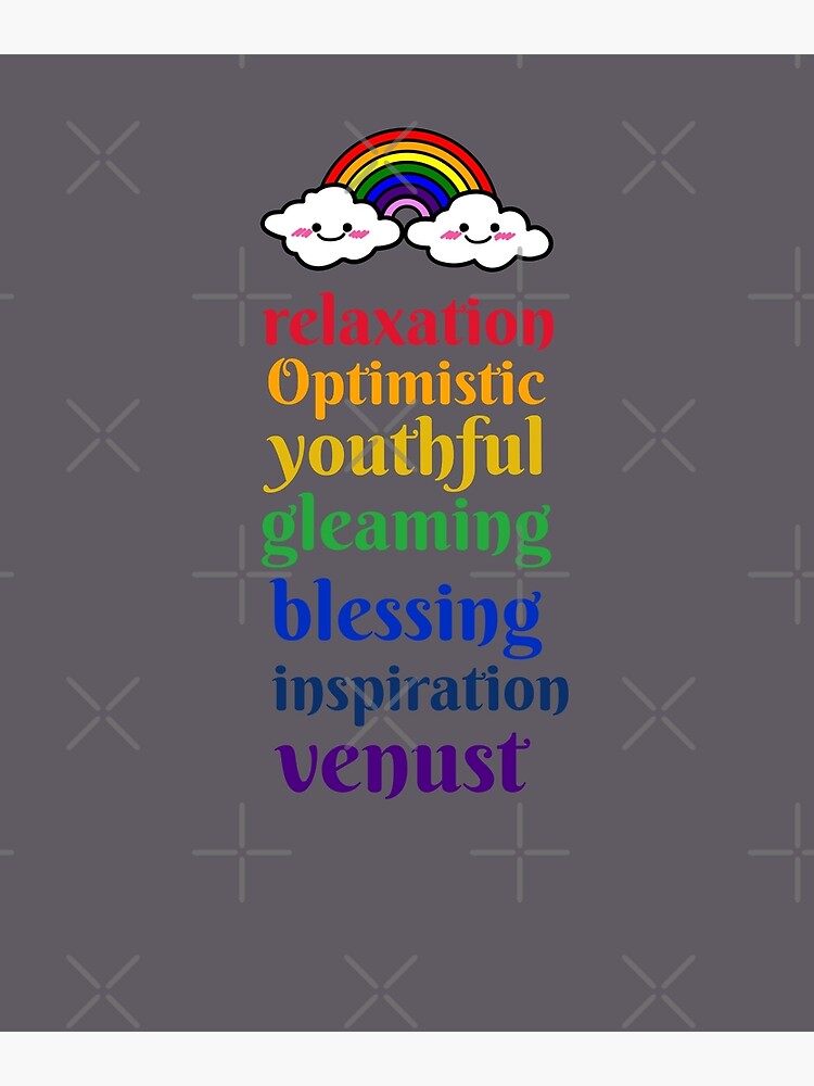 Lámina fotográfica «Lista de palabras de colores del arco iris» de ...