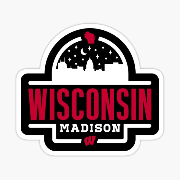 "Madison Wisconsin Minimal" Sticker for Sale by Sorrrry | Redbubble