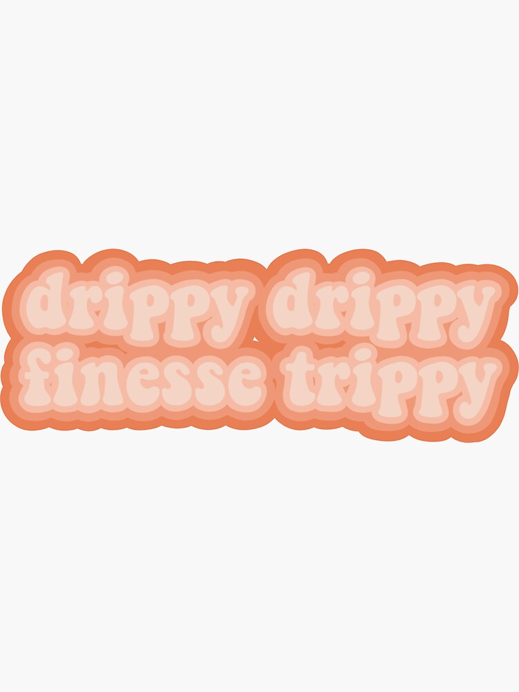 "drippy drippy finesse trippy" Sticker for Sale by kyra-li | Redbubble