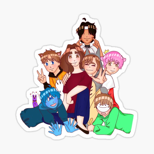 Pegatina «Pog Cast: ¡Dream, Technoblade, Sapnap, Sylvee y más!» de ...