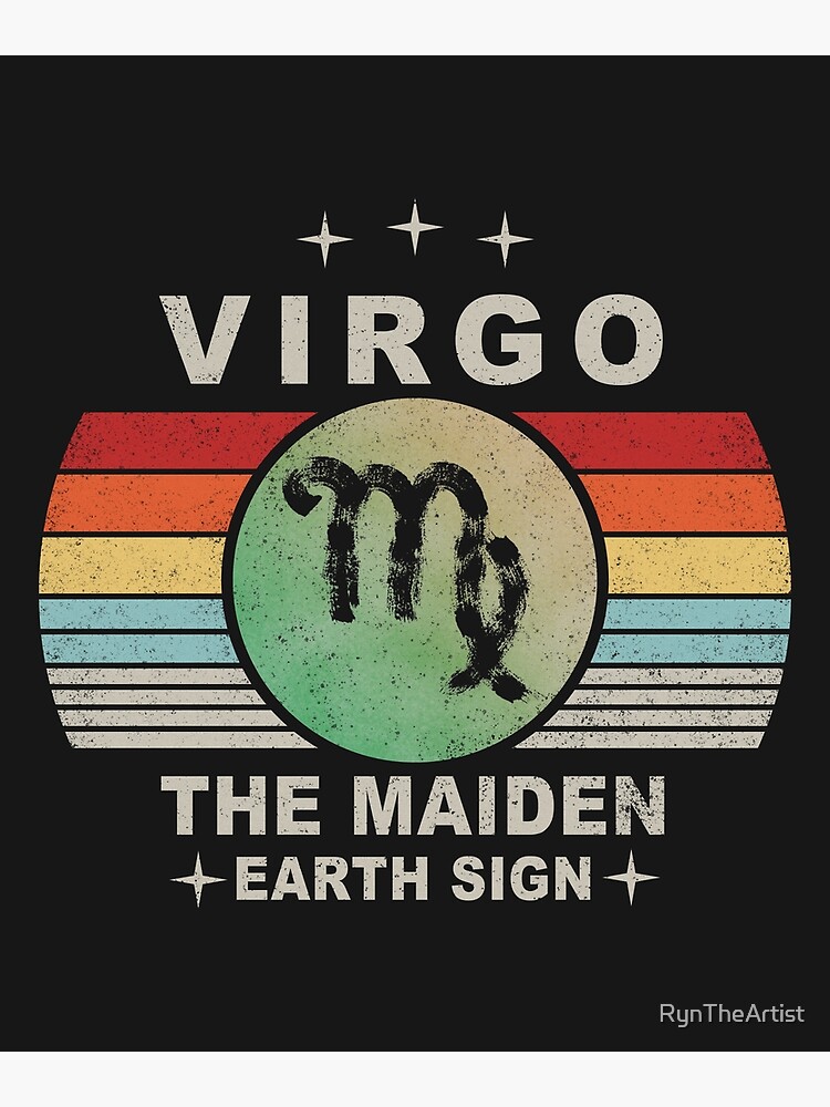 "Virgo Earth Sign Astrology Zodiac Retro Vintage Element" Poster for ...
