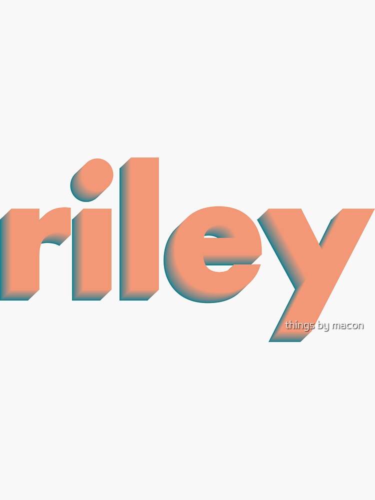 "riley type" Sticker for Sale by emaconp | Redbubble