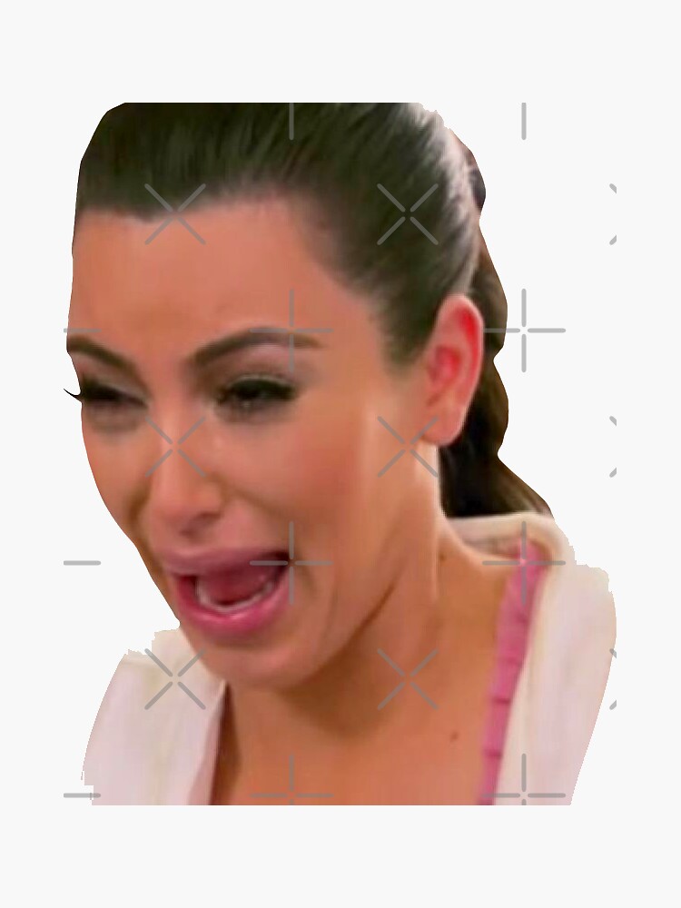 "Kim K crying meme" Sticker by pecoandpoco | Redbubble