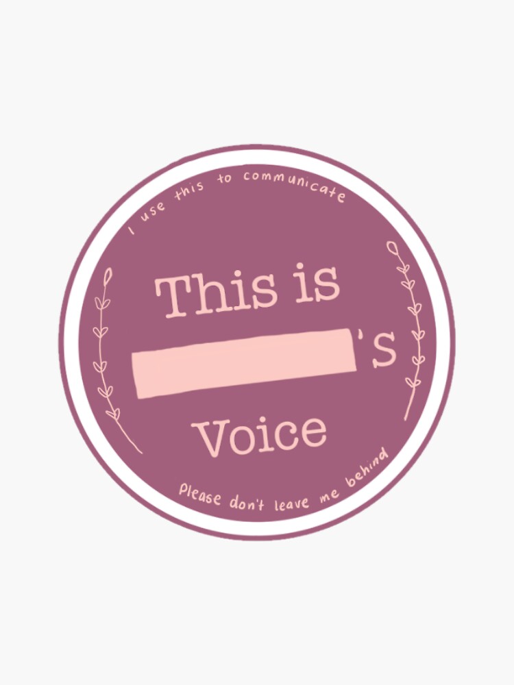 "AAC identification sticker" Sticker for Sale by DrawntoAAC | Redbubble