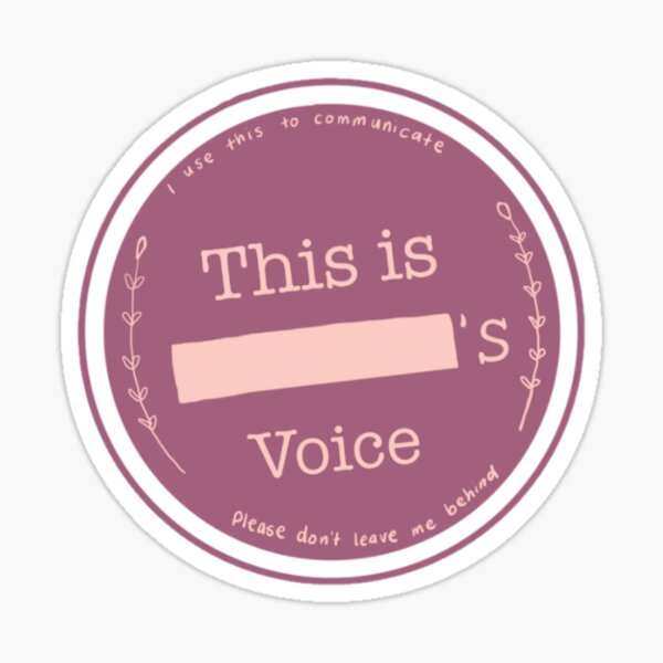 "AAC identification sticker" Sticker for Sale by DrawntoAAC | Redbubble