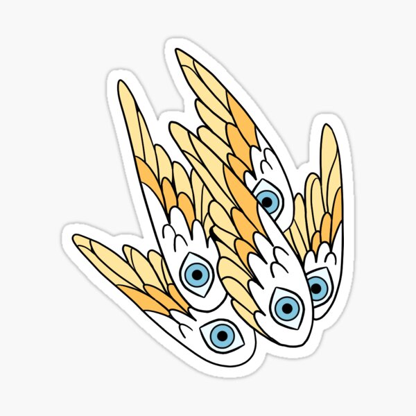 "Blue Eyes White Seraphim" Sticker for Sale by Skystreak279 | Redbubble