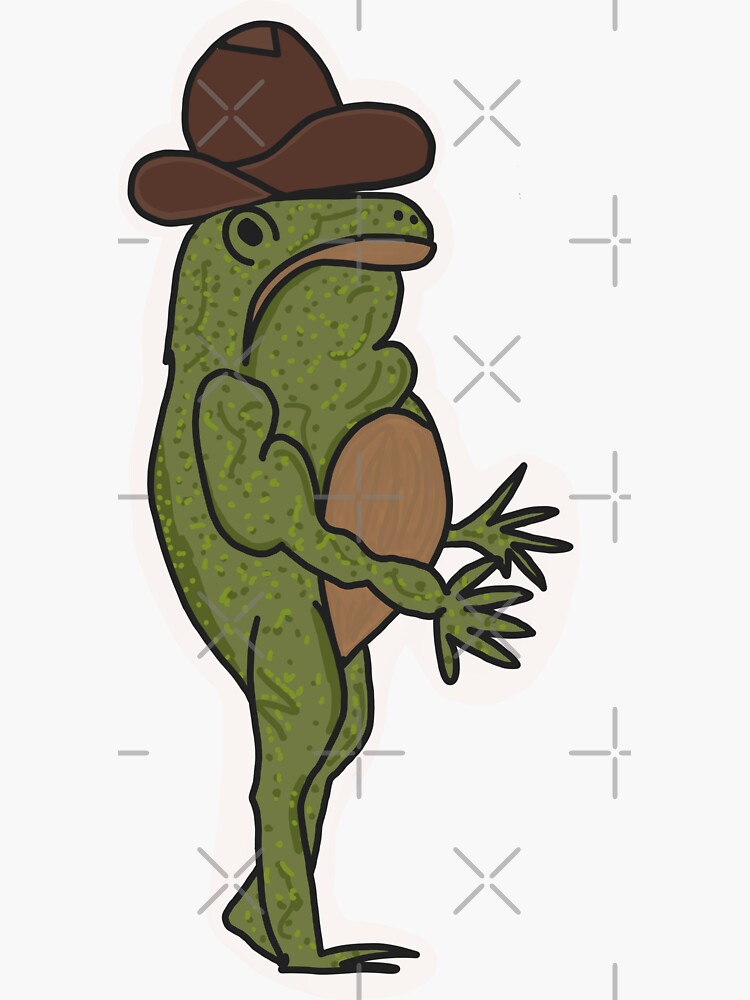 "Yeehaw Frog" Sticker by littlekit-art | Redbubble