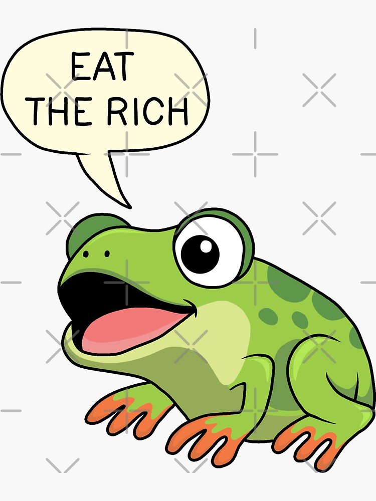 "Eat The Rich - Frog" Sticker for Sale by ValentinaHramov | Redbubble