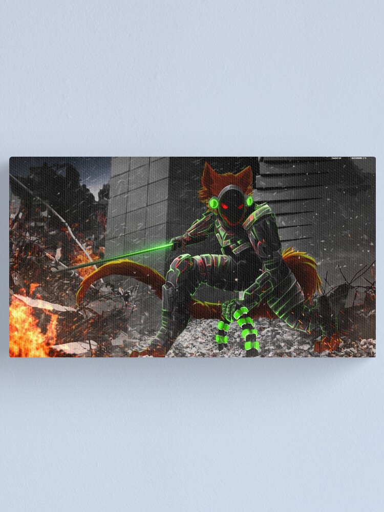 "Azzy The Protogen - Lone Protogen Poster" Canvas Print for Sale by ...