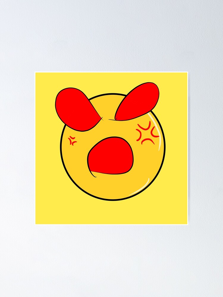 "Super angry emoji " Poster for Sale by Pixel-gor | Redbubble