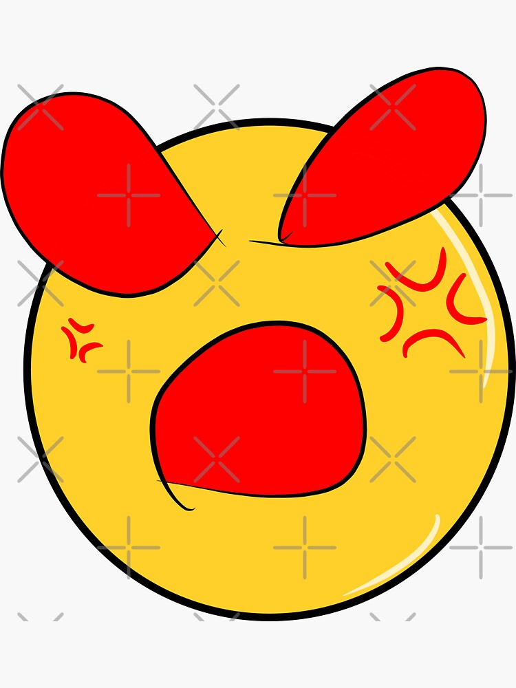 "Super angry emoji " Sticker for Sale by Pixel-gor | Redbubble