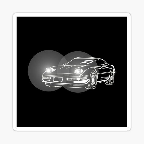 "Pop Up headlights - Corvette C4" Sticker for Sale by Aurealis | Redbubble