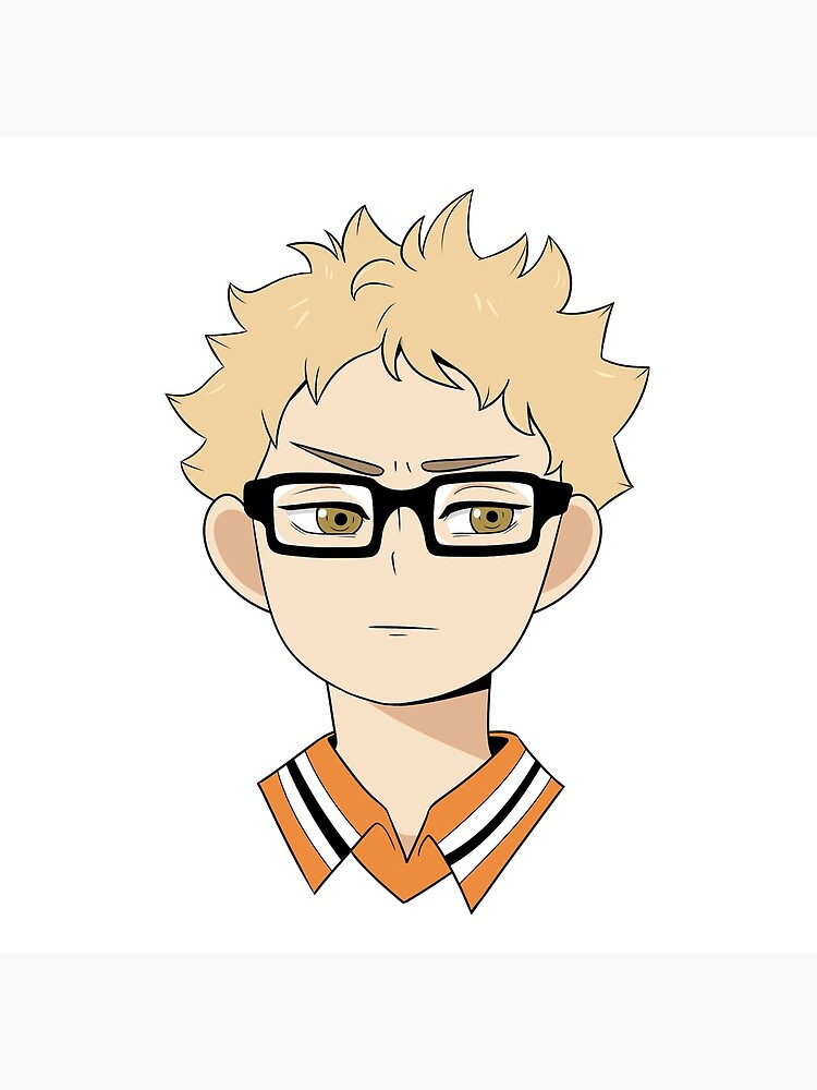 Lámina metálica «Haikyuu - Tsukishima Kei» de kwisha-prints | Redbubble