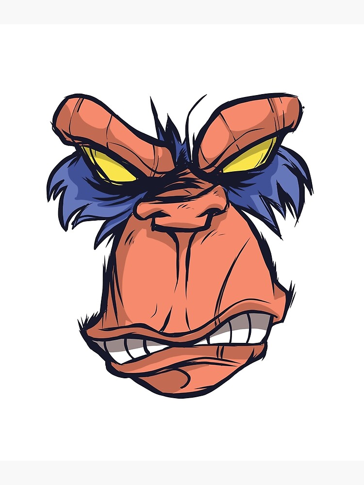 "Angry grim monkey" Poster by Jannisdesign | Redbubble