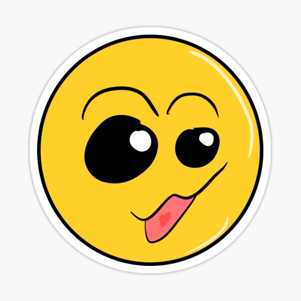"Cute heee emoji " Sticker for Sale by Pixel-gor | Redbubble