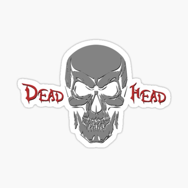 "Dead Head Skull" Sticker for Sale by Naomimartens | Redbubble