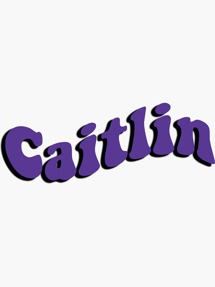 "Caitlin Name Sticker Custom Purple" Sticker for Sale by ...