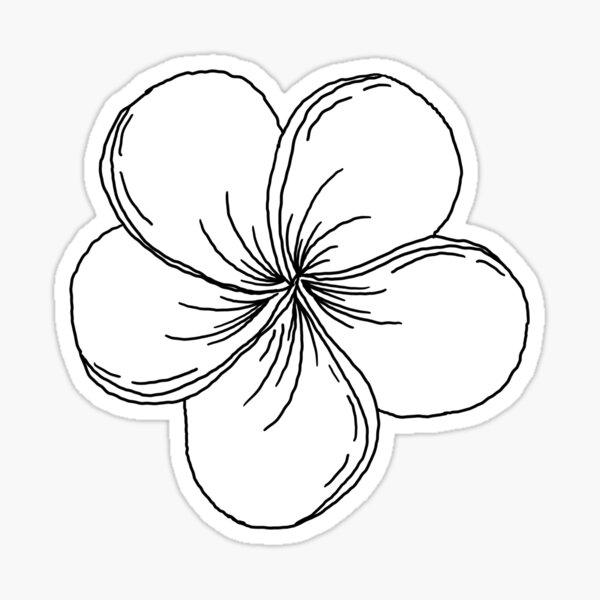 "Line Art Flower 4" Sticker for Sale by adesignworld | Redbubble