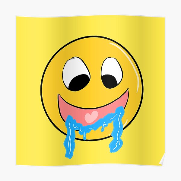 Drooling Emoji Posters | Redbubble